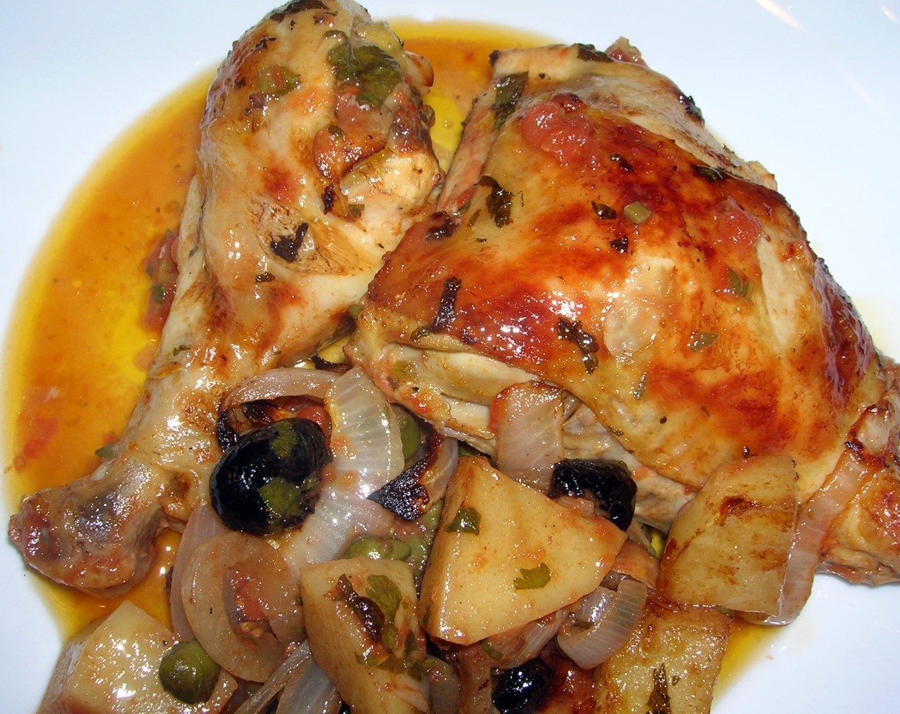 Baked Chicken in Wine | cookingitaliancomfortfood