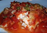 Baked Scrod with Chunky Tomatoes and Capers | cookingitaliancomfortfood